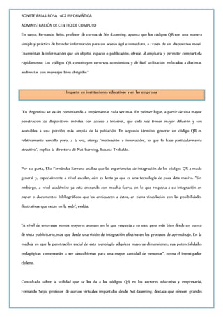 Codigos qr en educación | DOC