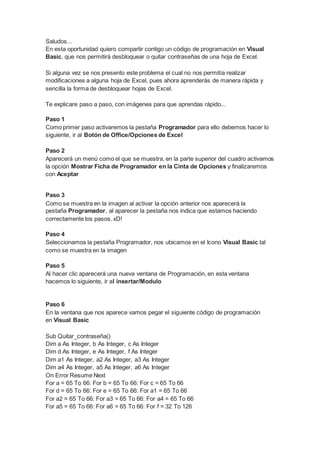 Codigo visual basic | DOCX