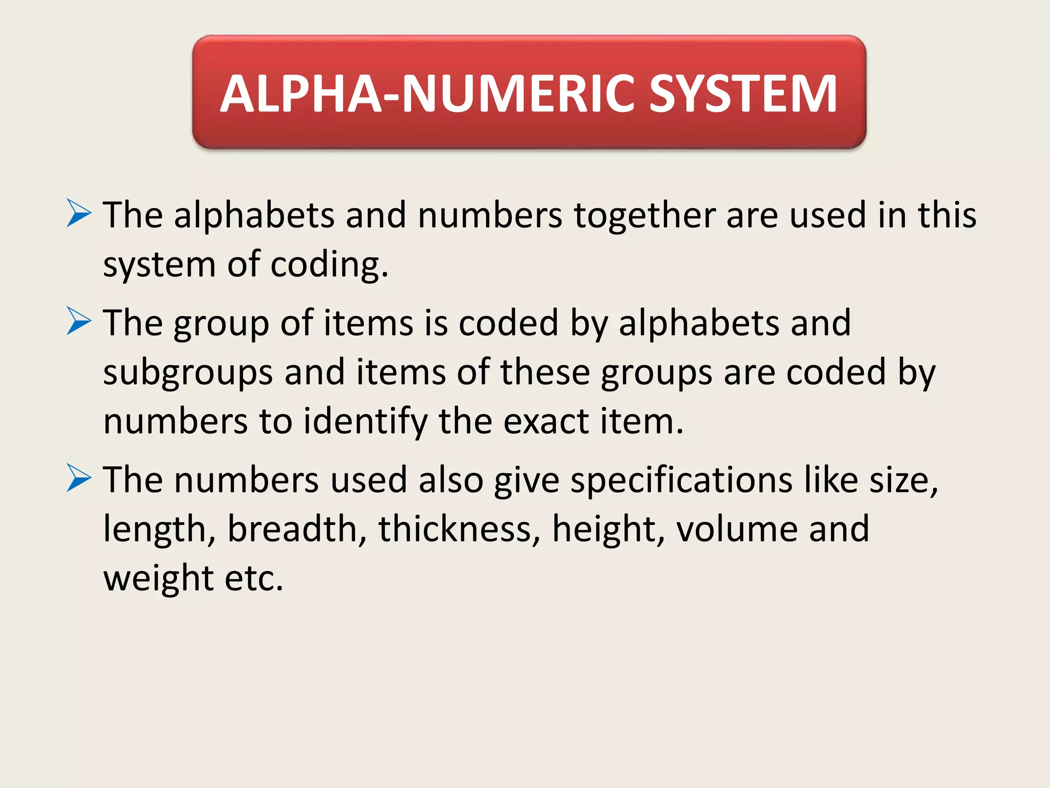 Coding in material management | PPTX