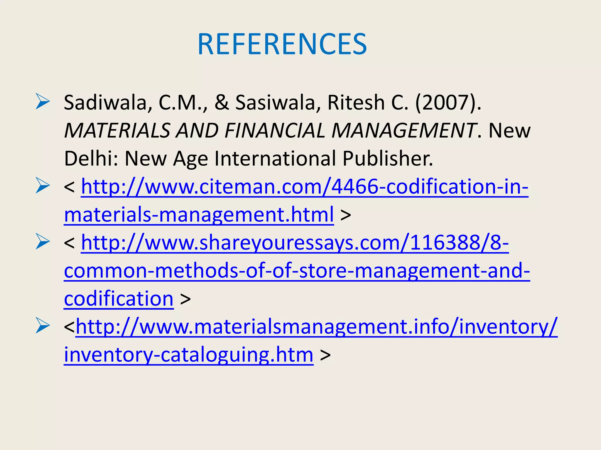 Coding in material management | PPTX