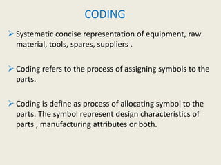 Coding in material management | PPTX
