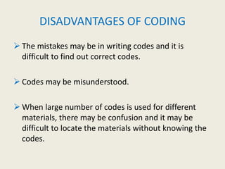 Coding in material management | PPT