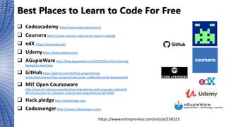Teaching computer coding and its impact on Humanities | PPT