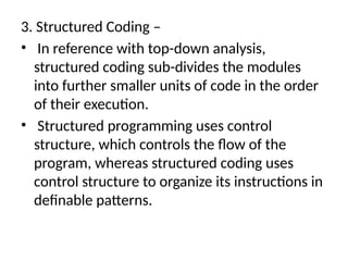 Software engineering topics,coding phase in sdlc | PPT