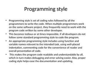 Software engineering topics,coding phase in sdlc | PPT