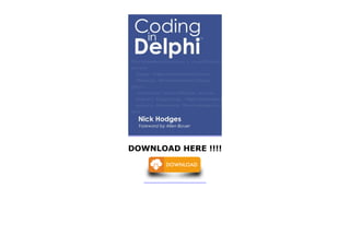 Coding in Delphi | PPT