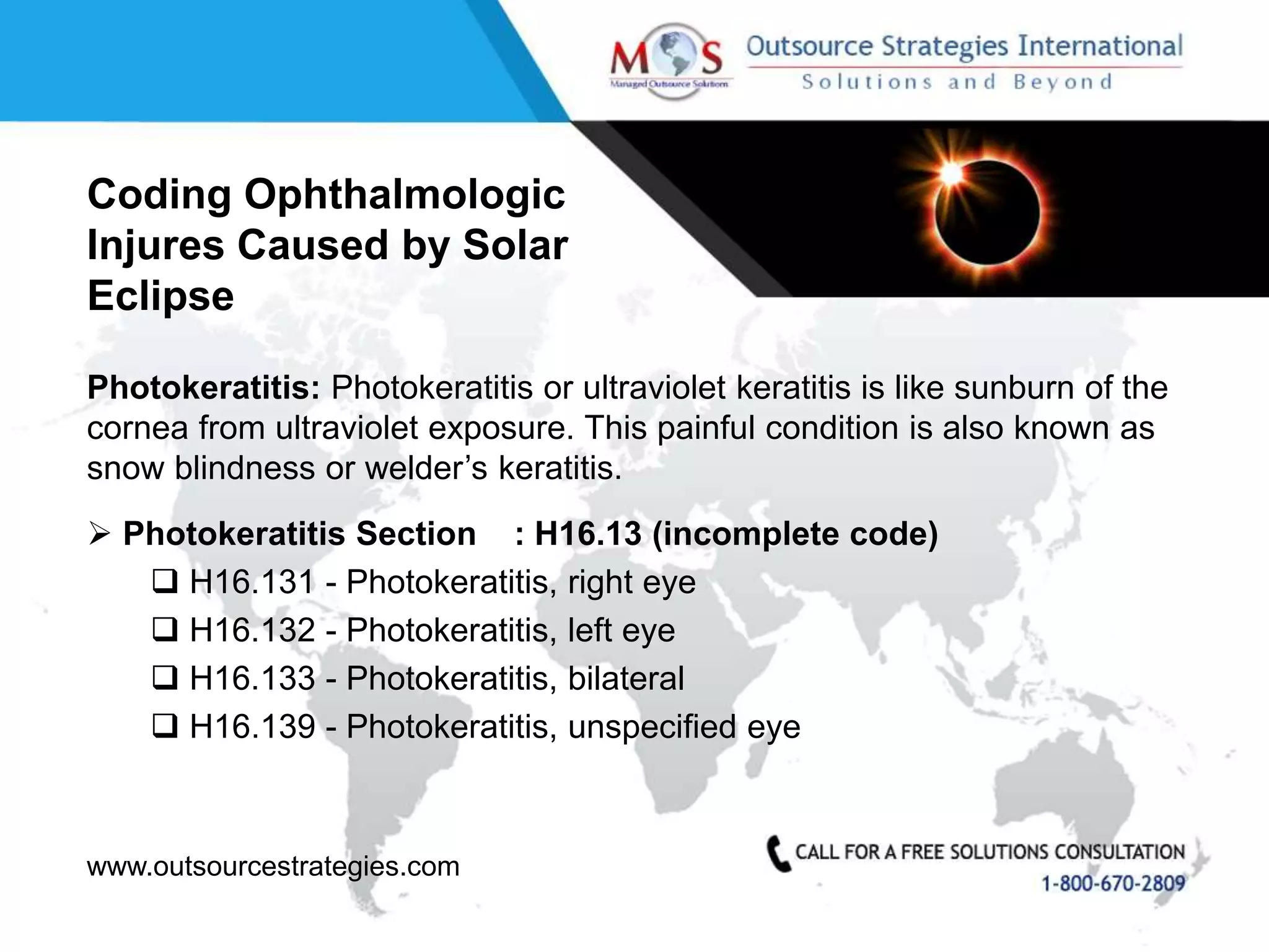 Coding Solar Eclipse Injuries with ICD-10 Medical Codes | PPT