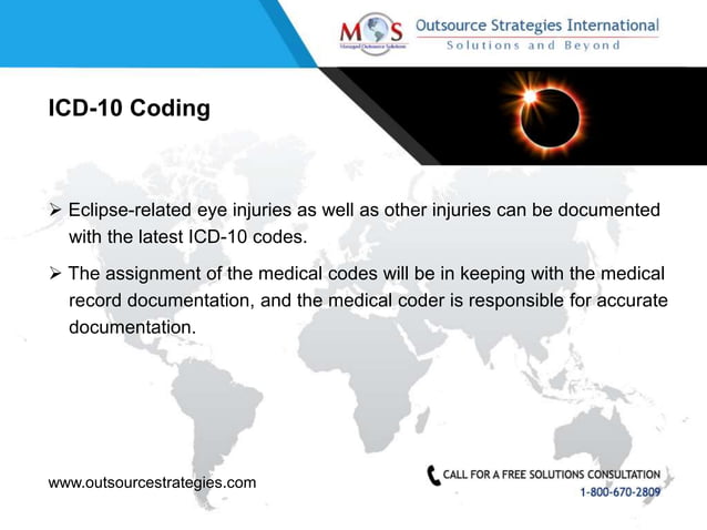 Coding Solar Eclipse Injuries with ICD-10 Medical Codes | PPT