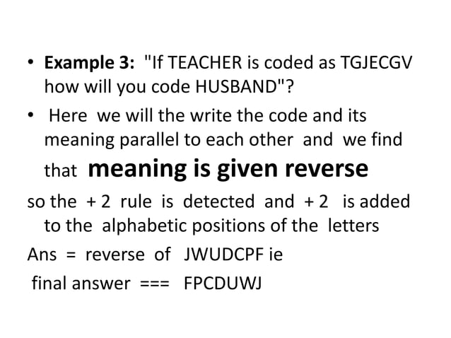 Coding and decoding topic for aptitude | PPT Coding and decoding topic for aptitude | PPT