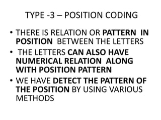 Coding and decoding topic for aptitude | PDF