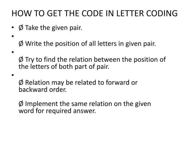 Coding and decoding topic for aptitude | PPT Coding and decoding topic for aptitude | PPT