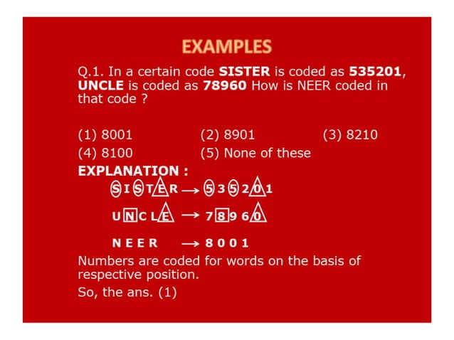 Coding And Decoding Topic For Aptitude Ppt