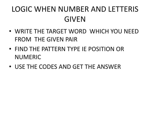 Coding and decoding topic for aptitude | PPT Coding and decoding topic for aptitude | PPT
