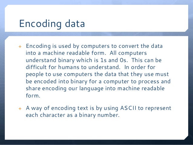 Coding and encoding