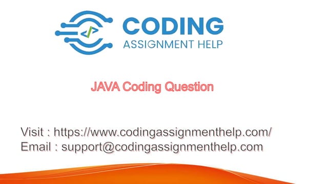 JAVA Question : Programming Assignment | PPT