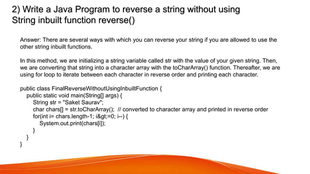 Java Question Programming Assignment Ppt