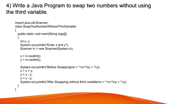 JAVA Question : Programming Assignment | PPT