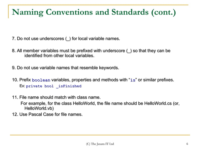 Coding Best Practices Pps Programming Languages Computing