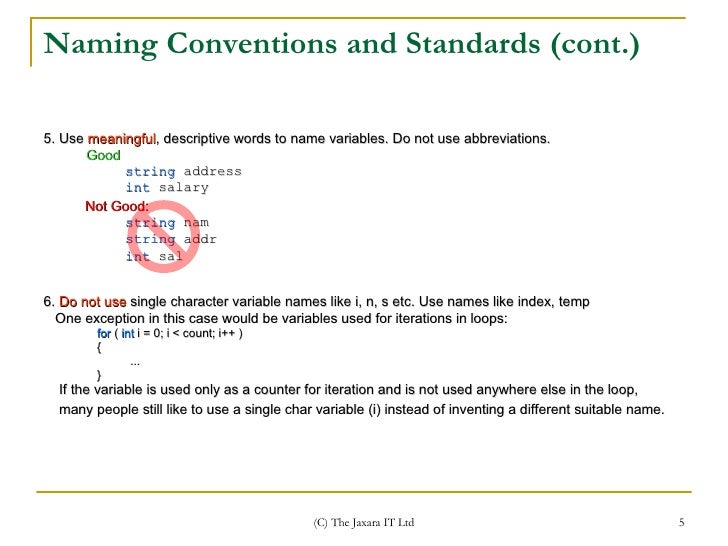 Coding Best Practices