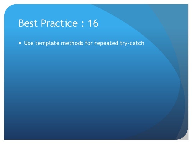 Coding best practices_exception handling