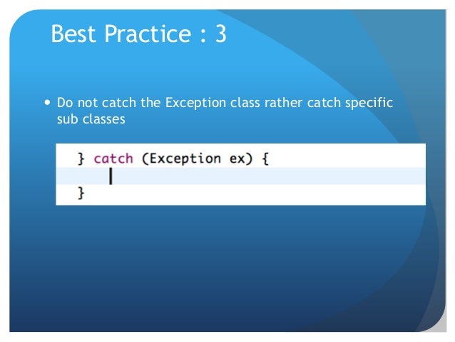 Coding best practices_exception handling