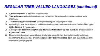 Tree Based Regular Languages | PPT