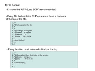 Coding convention php | PPTX