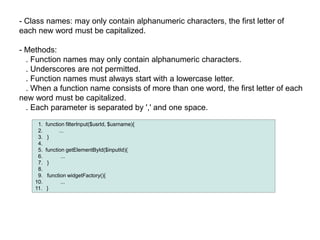 Coding convention php | PPTX