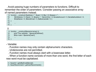 Coding convention php | PPTX