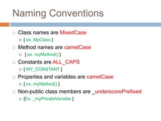 Coding conventions | PPTX