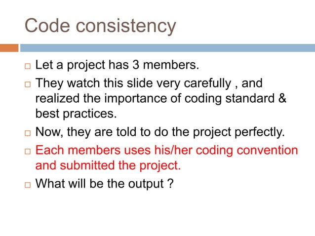 Coding conventions Coding conventions