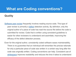 Coding conventions | PPT