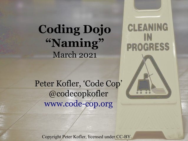 Coding Dojo: Naming with Dices (2021) | PPT