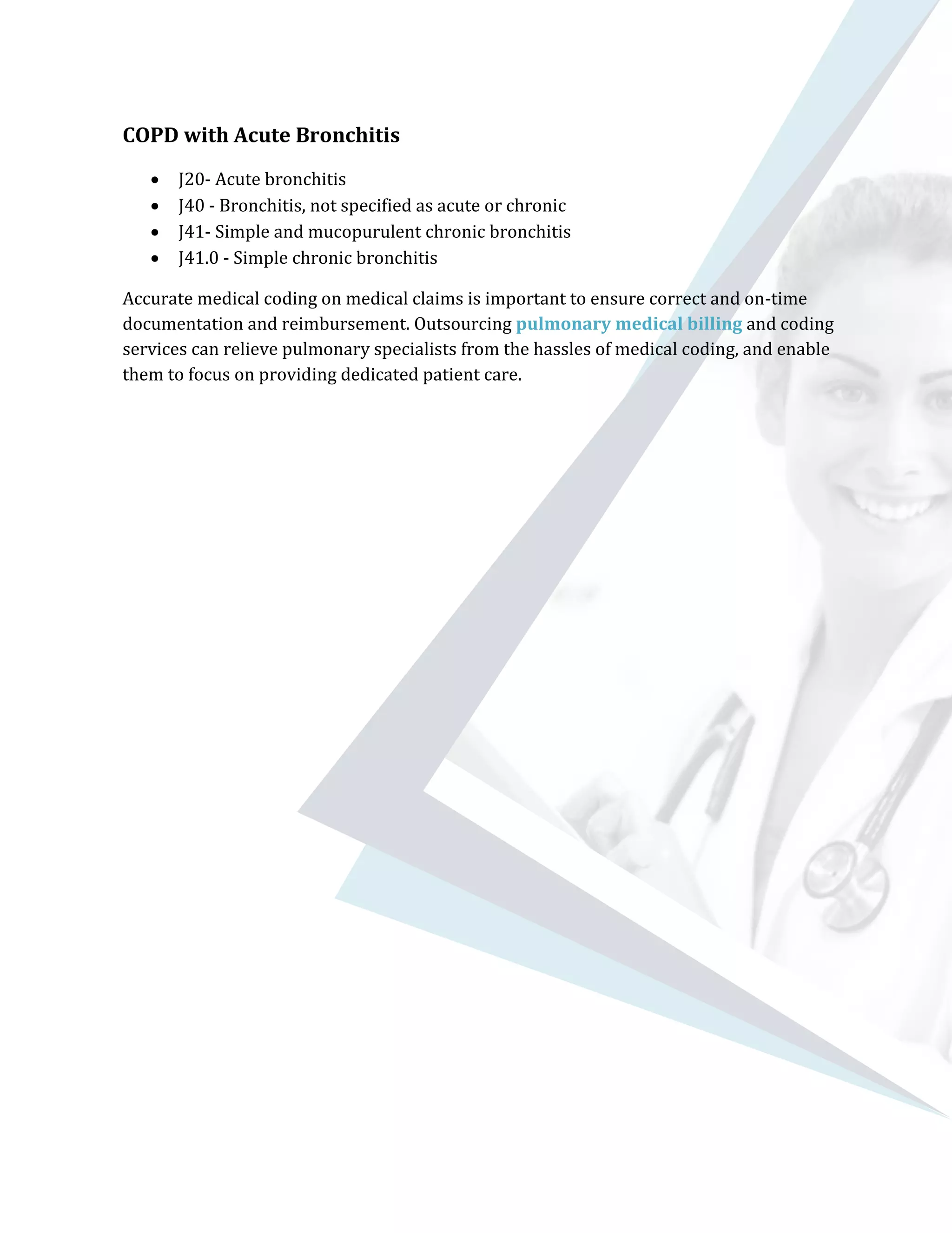 Coding for COPD – An Overview | PDF | Smoking Cessation | Wellness