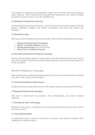 Coding for Kids in Dubai & the Young Coders Program with Clevered.pdf