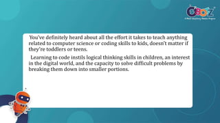 Coding For Kids | PPTX