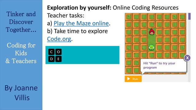 Coding for Teachers and Kids Workshop Presentation