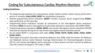 Coding for Subcutaneous Cardiac Rhythm Monitors | PPT