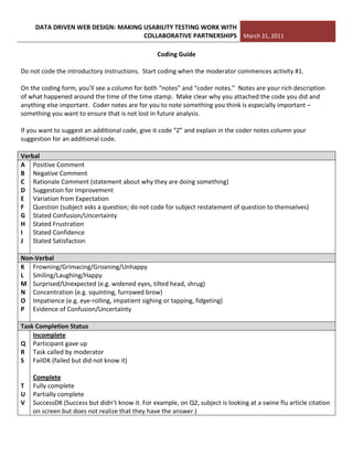 Coding Guide Handout | DOCX | Technology & Computing