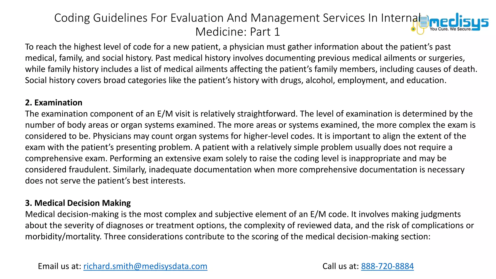 Coding Guidelines For Evaluation And Management Services In Internal Medicine Part 1.pptx