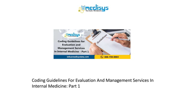 Coding Guidelines For Evaluation And Management Services In Internal ...