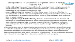 Coding Guidelines For Evaluation And Management Services In Internal ...