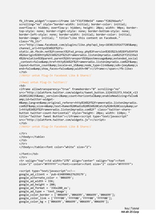 Source Code Halaman Web Radio Stremaing [RAMEN RADIO] | DOCX | Social ...