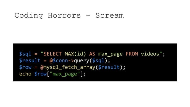 Coding Horrors | PPT | Free Download