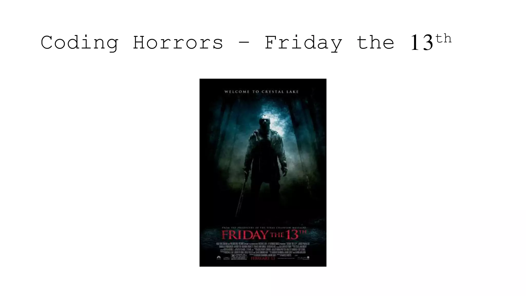 Coding Horrors | PPTX