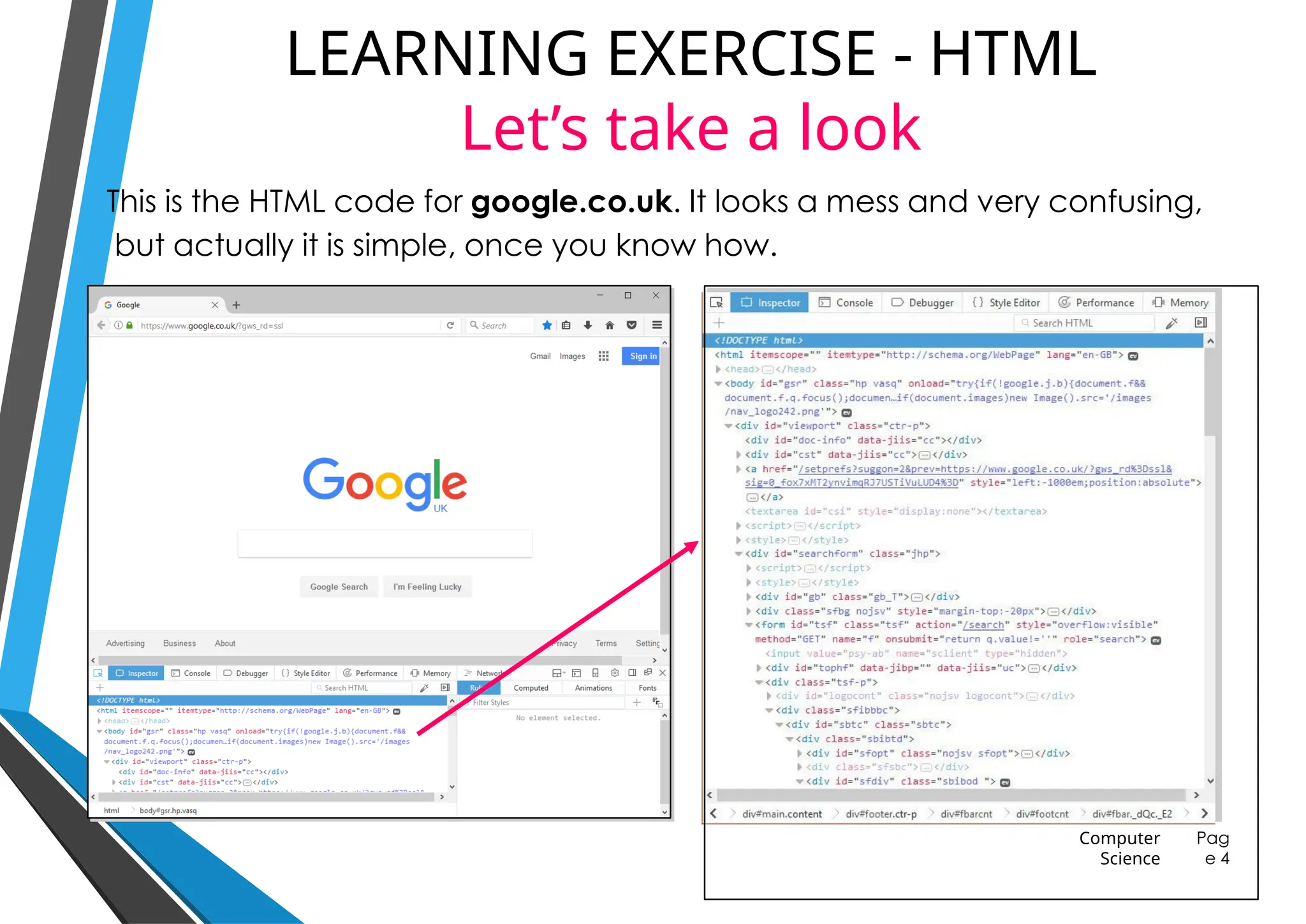 Coding In Html Web Developmentstructure Of Html Ppt