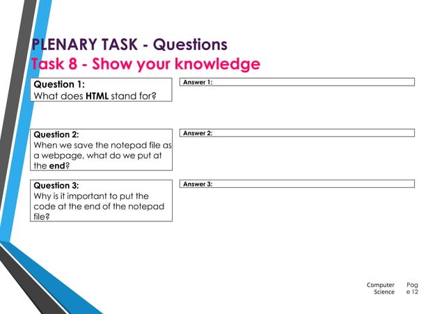 Coding In Html Web Developmentstructure Of Html Ppt