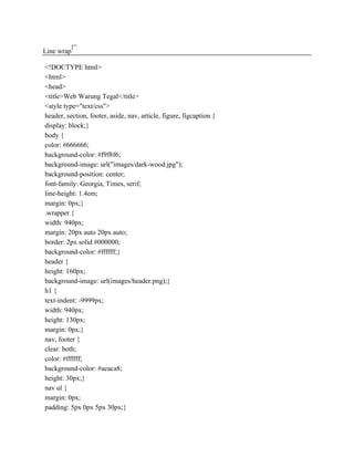 Coding laman web | PDF