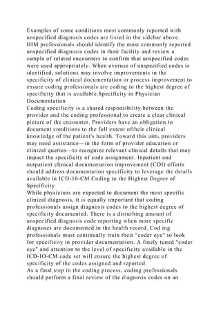 Coding NotesImproving Diagnosis By Jacquie zegan, CCS, w.docx | Web ...