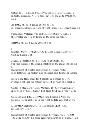 Coding NotesImproving Diagnosis By Jacquie zegan, CCS, w.docx | Web ...